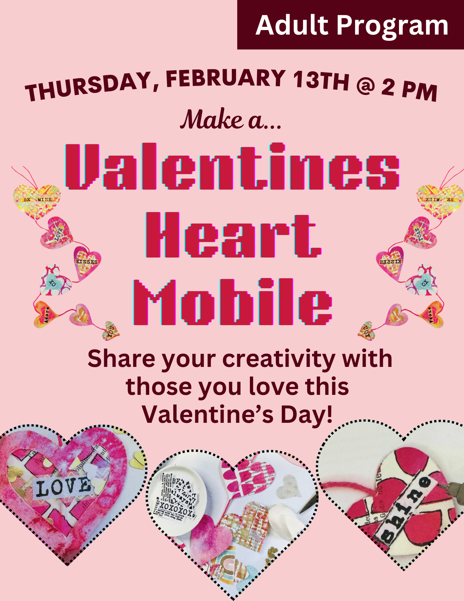 Adult Program: Valentines Heart Mobile | Crook County Oregon
